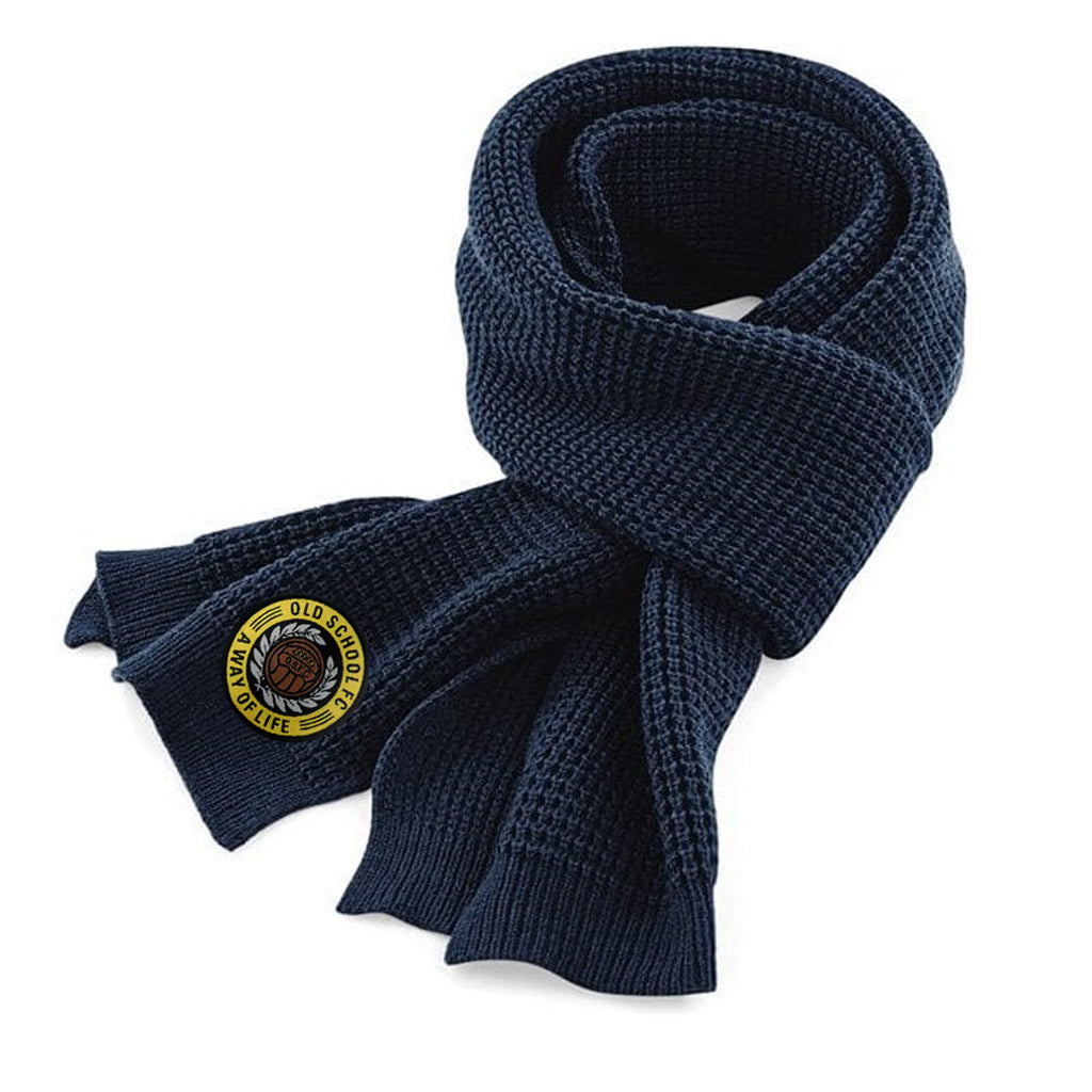 AWOL WAFFLE SCARF - Navy – Old School FC
